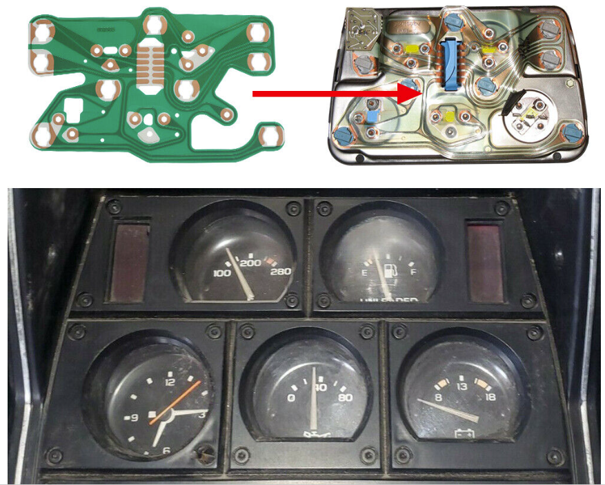 78-82 Corvette C3 Center Gauge Cluster Printed Circuit 1978 1979 1980 ...