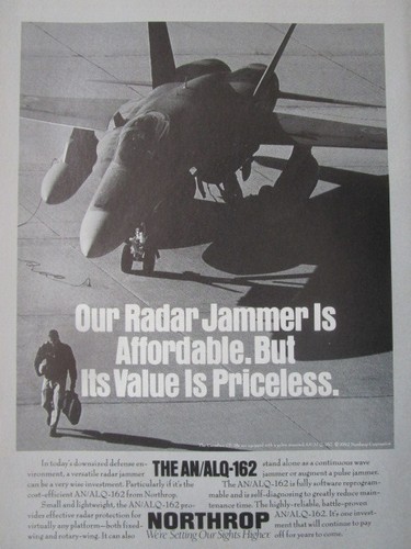 1992-1993 PUB NORTHROP ECM CONTINUOUS WAVE RADAR JAMMER AN/ALQ-162 CF ...