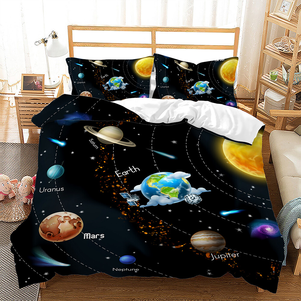 Solar System Universe Spaceman Astronaut Cat Galaxy Doona Duvet Quilt ...