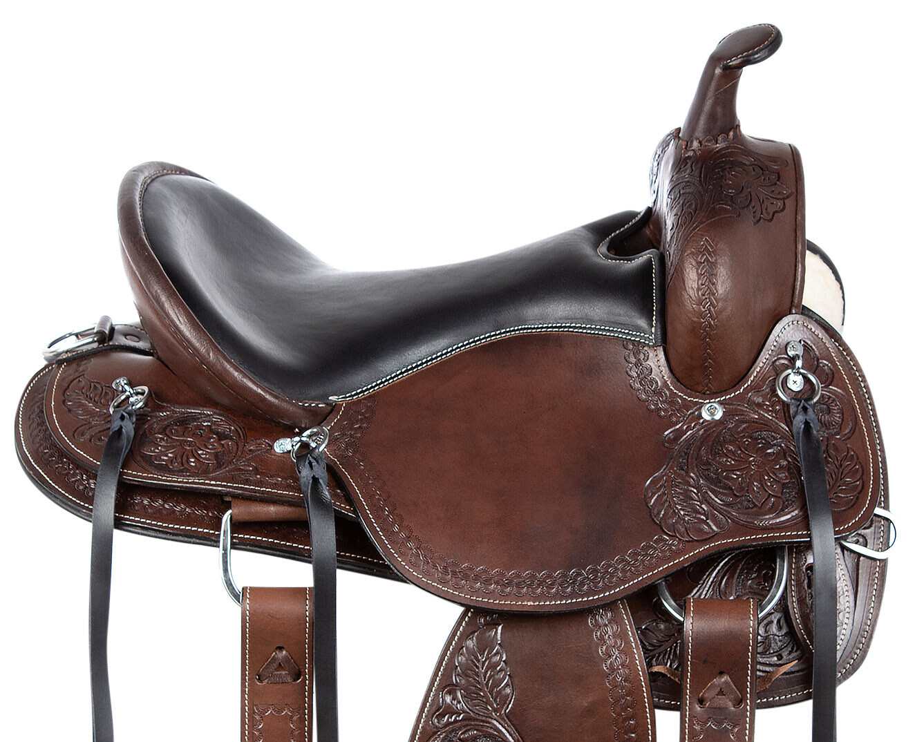16 17 in Western Leather Horse Saddle Trail Pleasure Matching Tack | eBay