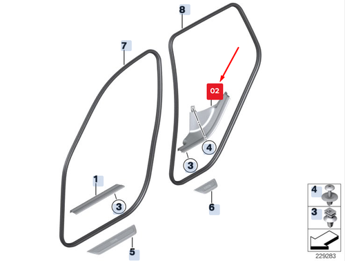 BMW X3 F25 Rear Left Entrance Cover Strip 51479208603 9208603 NEW ...