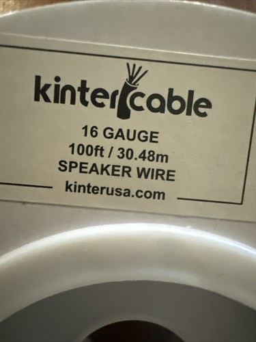 Kinter Cable 100ft 16-Gauge Audio Stereo Speaker Wire Cable 100 Feet 30 ...