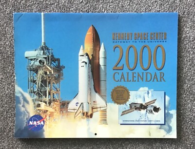 NASA KENNEDY SPACE CENTER LARGE CALENDAR YEAR 2000 14ins x 10.3/4ins ...