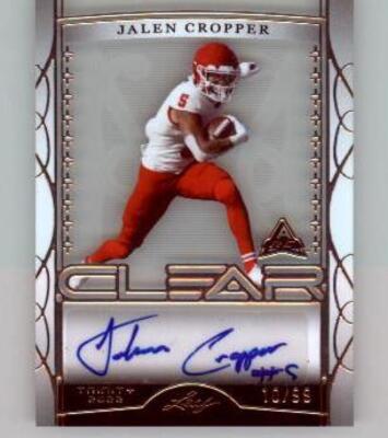 2022 Leaf Trinity Autograph #CA-JC1 Jalen Cropper RC Rookie AUTO 10/99 ...