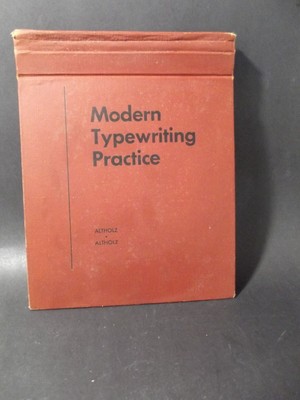Vintage Hardcover Modern Typewriting Practice 1957 Althlz & Altholz | eBay
