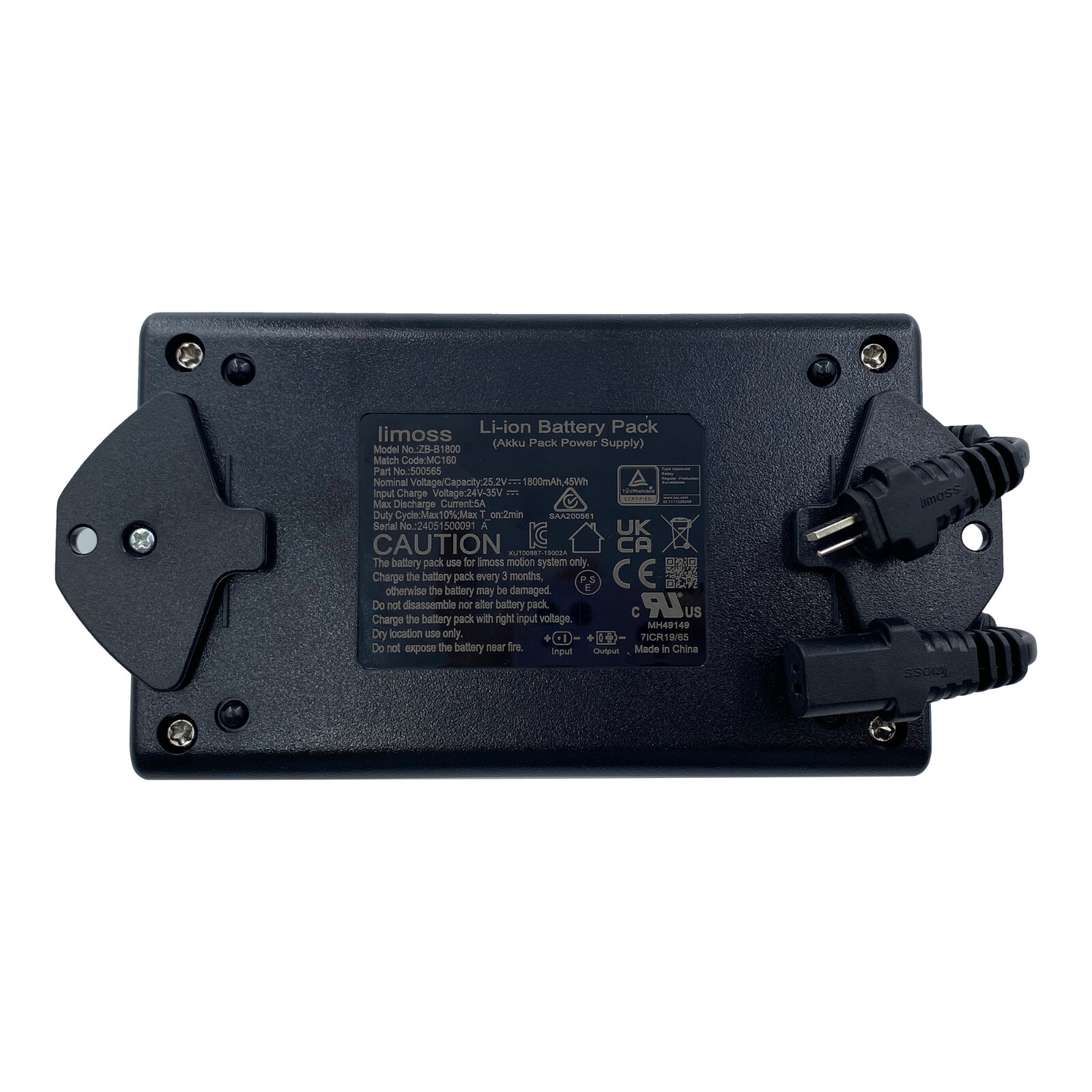 Limoss Akku Battery Pack Power Supply Model ZB-B1800 Kits for Power ...