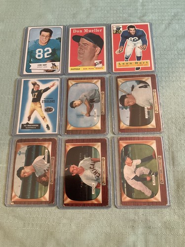Lot Of (9) 1950’s Football & Baseball Cards. Low Grade Lot! | eBay