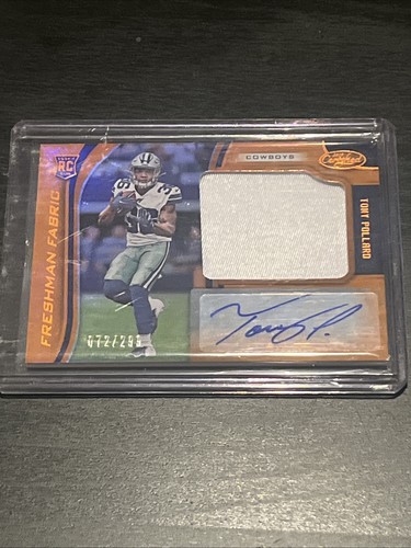 2019 Panini Certified - Tony Pollard Orange Freshman Fabric RPA #219 ...