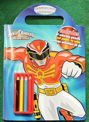 Power Rangers Megaforce Carry-Along Activity Book & Pencils c2013 ...