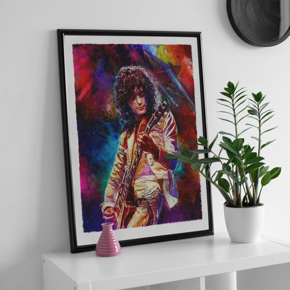 Jimmy Page Unofficial Fan Art print. Unframed | eBay