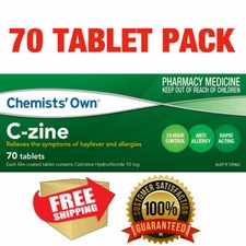 Chemists Own C-Zine 10 mg Tablet Antihistamine - 110586 (70 Count) for ...