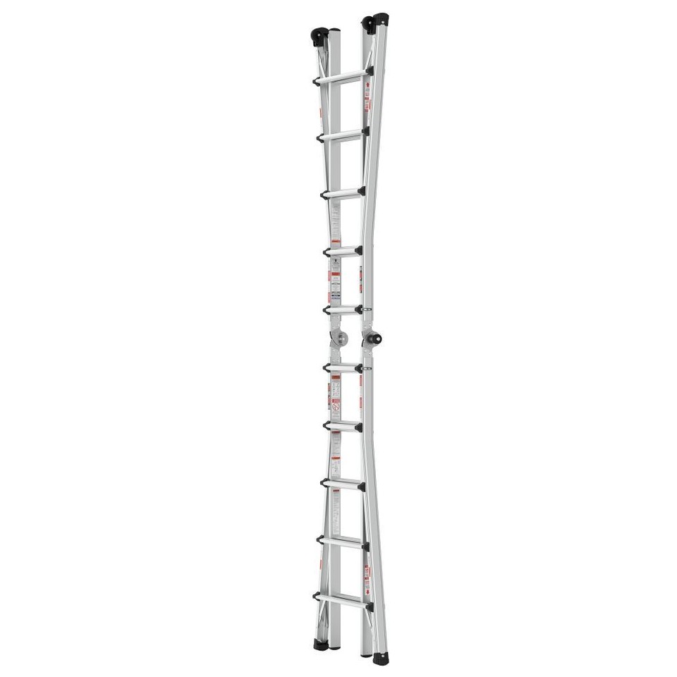 22 Ft Aluminum Adjustable Ladder Folding Extension Stepladder Multi-Use ...
