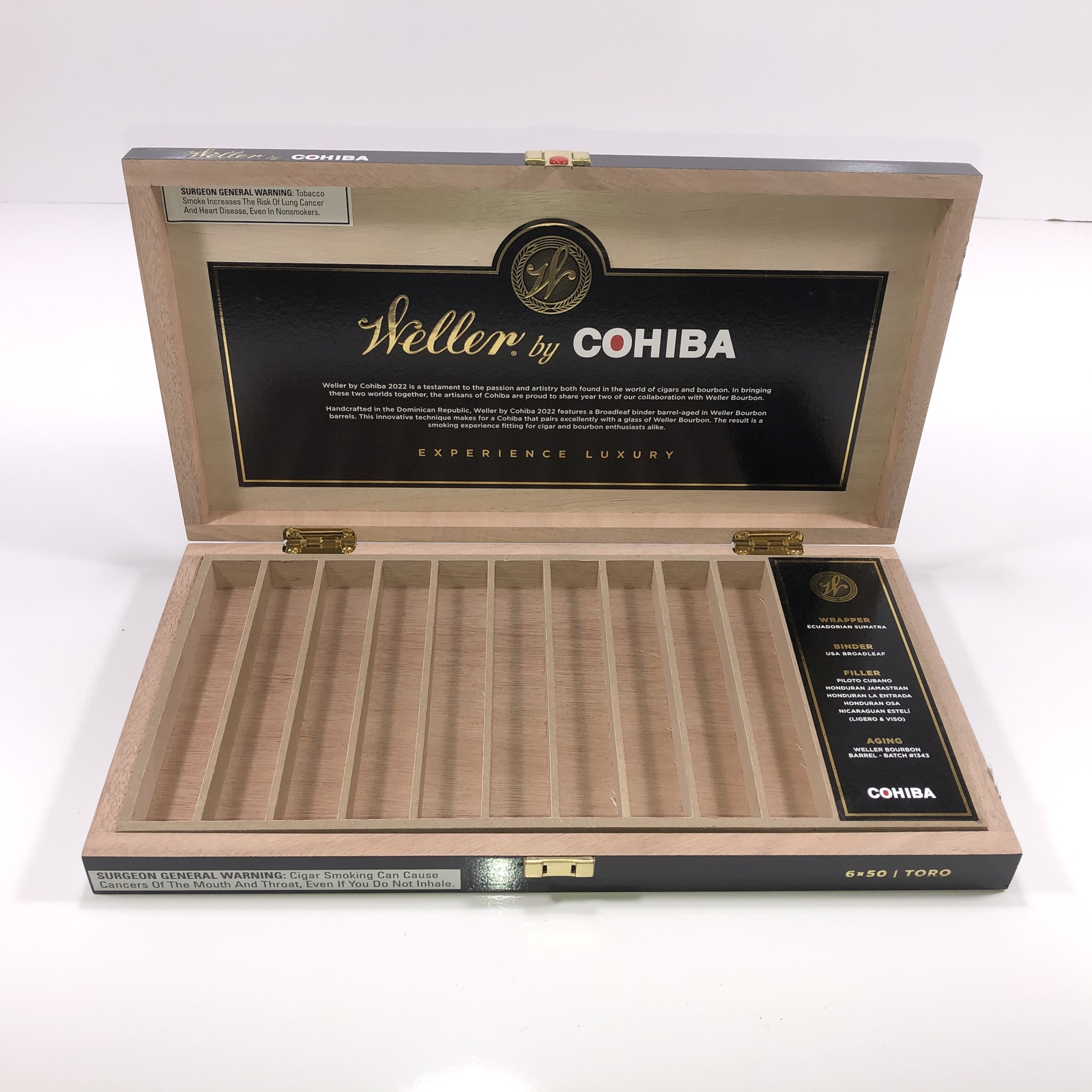 Cohiba Weller 2022 Empty Wooden Cigar Box 14.5x7.75x1.75 | eBay