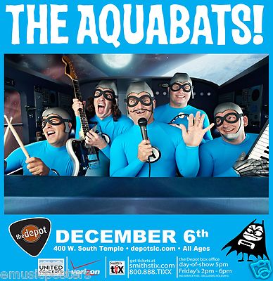 THE AQUABATS 2011 SALT LAKE CITY CONCERT TOUR POSTER - Group Playing ...