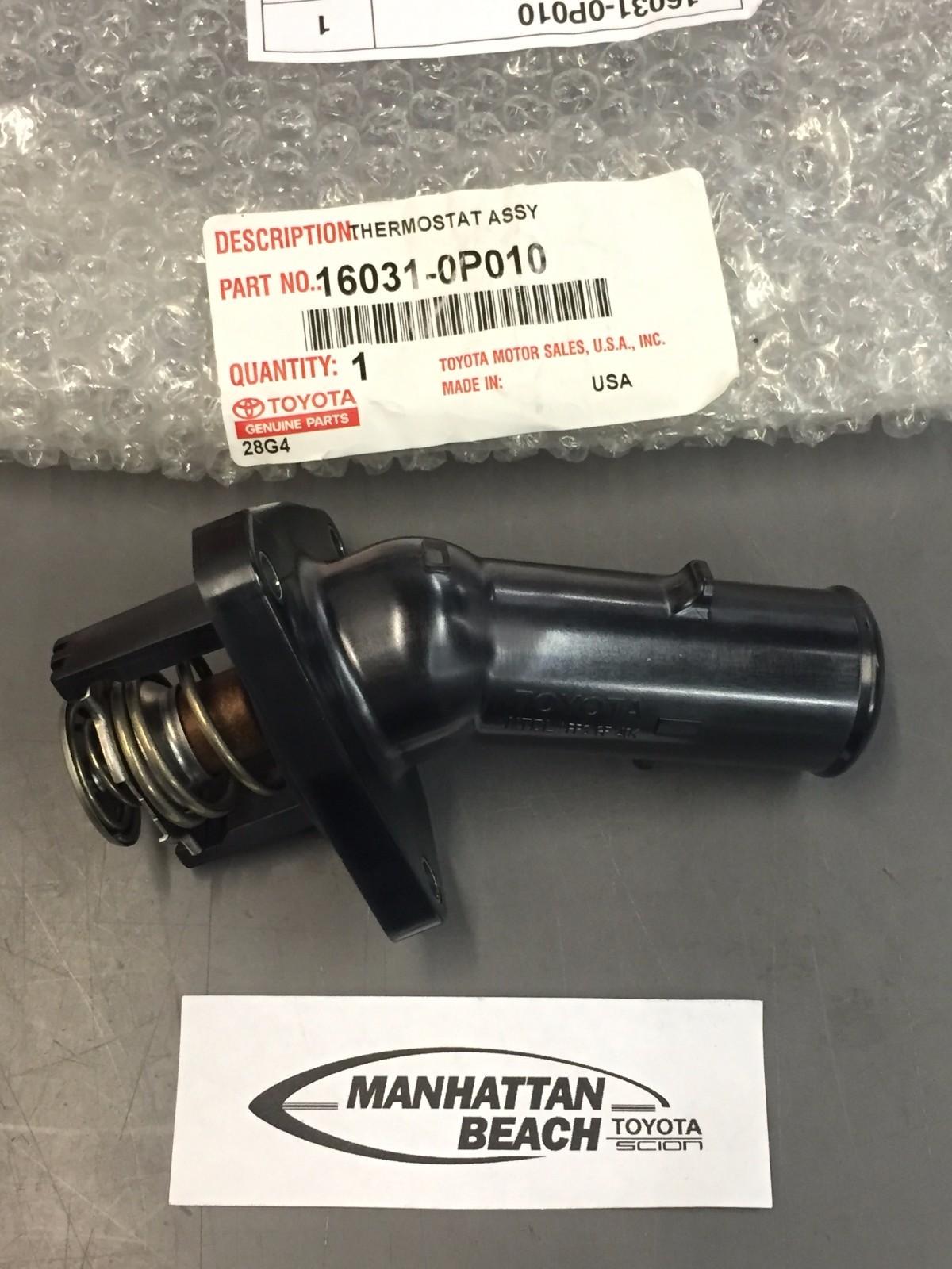 Genuine TOYOTA THERMOSTAT with housing 16031-0P010 4.0L engines TACOMA ...