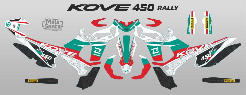 KOVE 450 Rally Graphics Kit - Decal Stickers - OEM look Factory ...