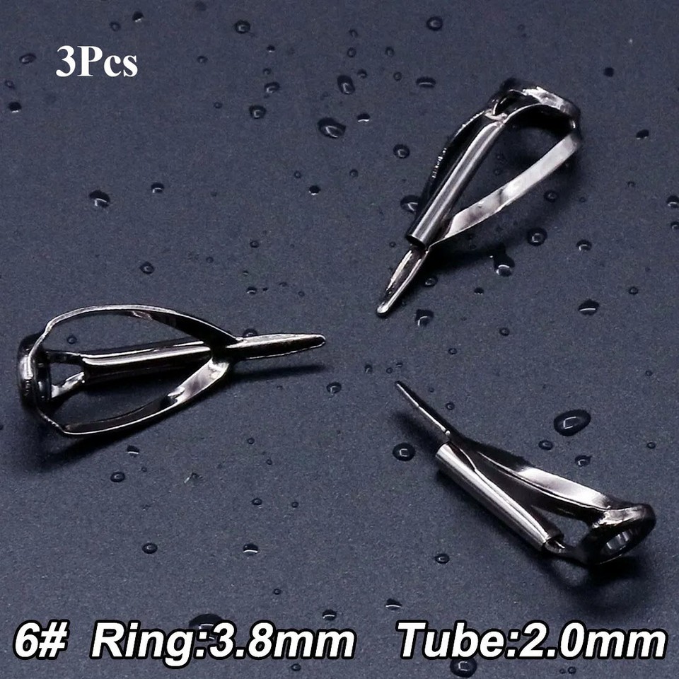 9KM Fishing Rod Tip Repair Kit Stainless Frame Tip Top Guide Rod ...