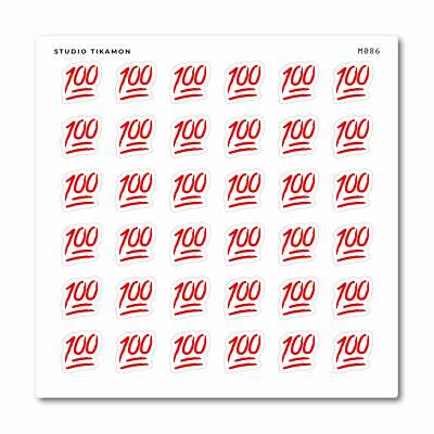 100 Points - Planner Stickers - Emoji | eBay Australia