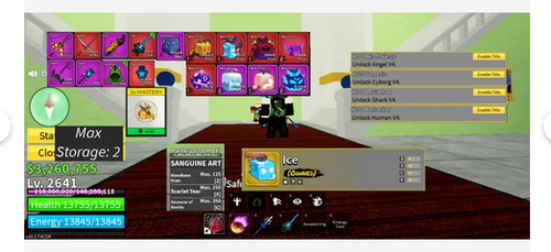 Blox Fruits LVL 2640 whole fruit. Storage 2 GP mastery. Permanent ice. V4 Angel | eBay