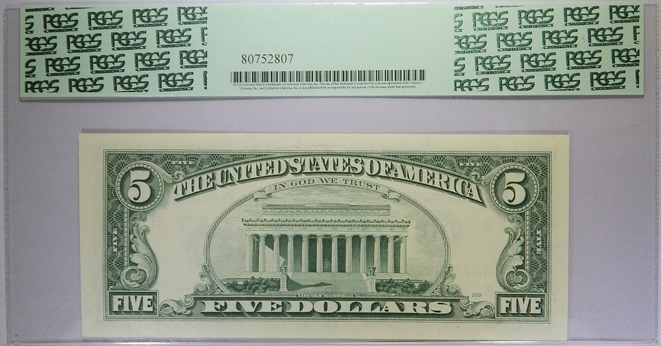 1995 $5 St. Louis PCGS 66 PPQ Lucky 8's Fancy Serial Number 88884015 | eBay