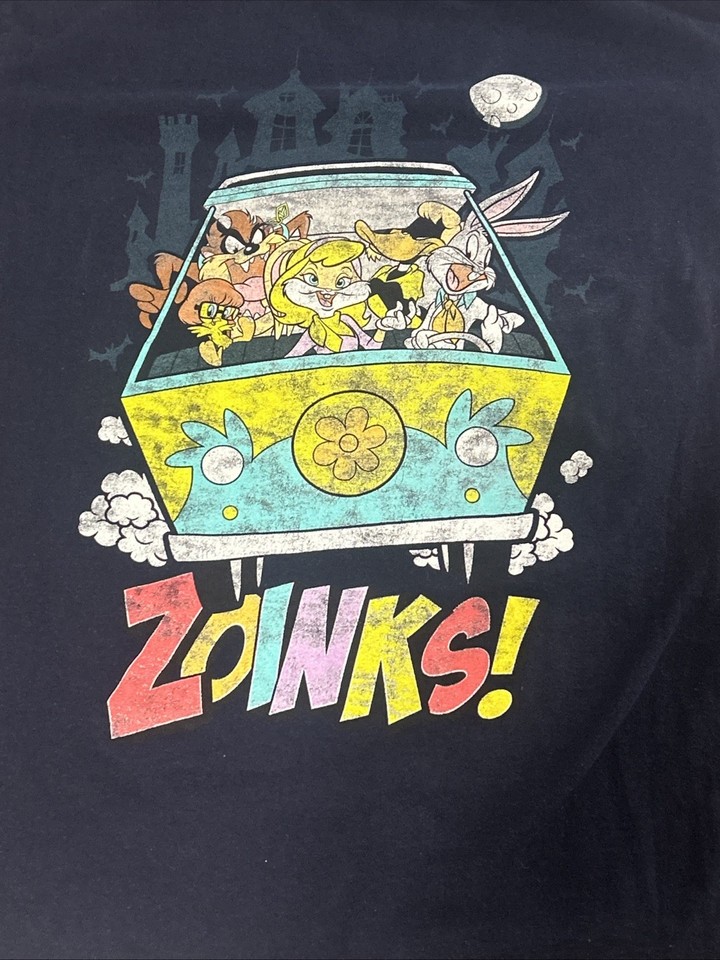 WB Looney Tunes Scooby Doo Mystery Machine Zoinks T Shirt Men's Size XL | eBay