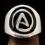 NON BELIEVER STERLING SILVER MENS ATHEIST BIKER RING BLACK SIZE 10.5 | eBay