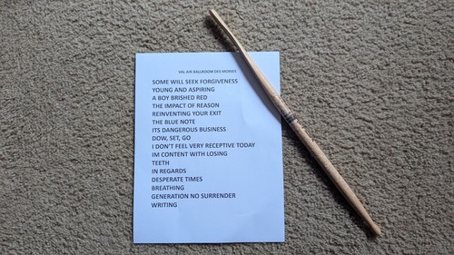Underoath Setlist & Drum Stick Used On Stage | eBay