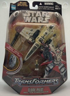 STAR WARS Transformers Clone Pilot ARC-170 Starfighter (OG Packaging ...