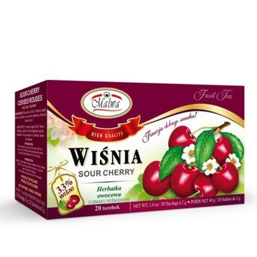 Malwa Wisnia SOUR CHERRY Polish Fruit Tea Poland 20 Tea Bags US Seller ...