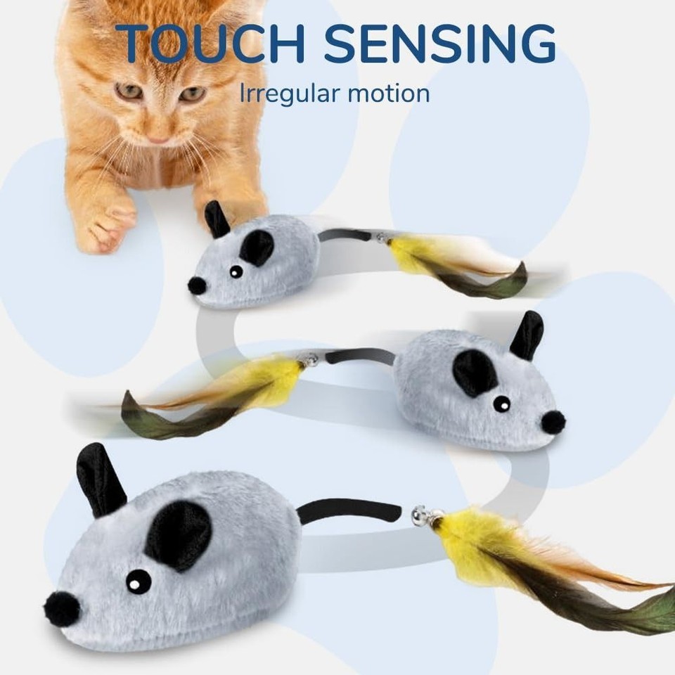 Interactive Cat Toy Mouse Moving Cat Toys for Indoor Cats Remote ...