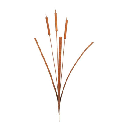 Garden Decoration 150cm Bulrush Rust Metal Outdoor Ornament Yard Patio ...