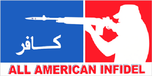 USA All American Infidel Red White Blue Decal Vinyl Bumper Sticker 3.75 ...