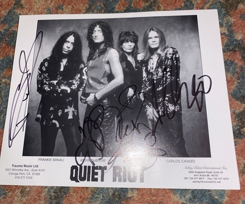 QUIET RIOT , 1987 Band Photo Signed By DUBROW, BANALI , SARZO, And ...