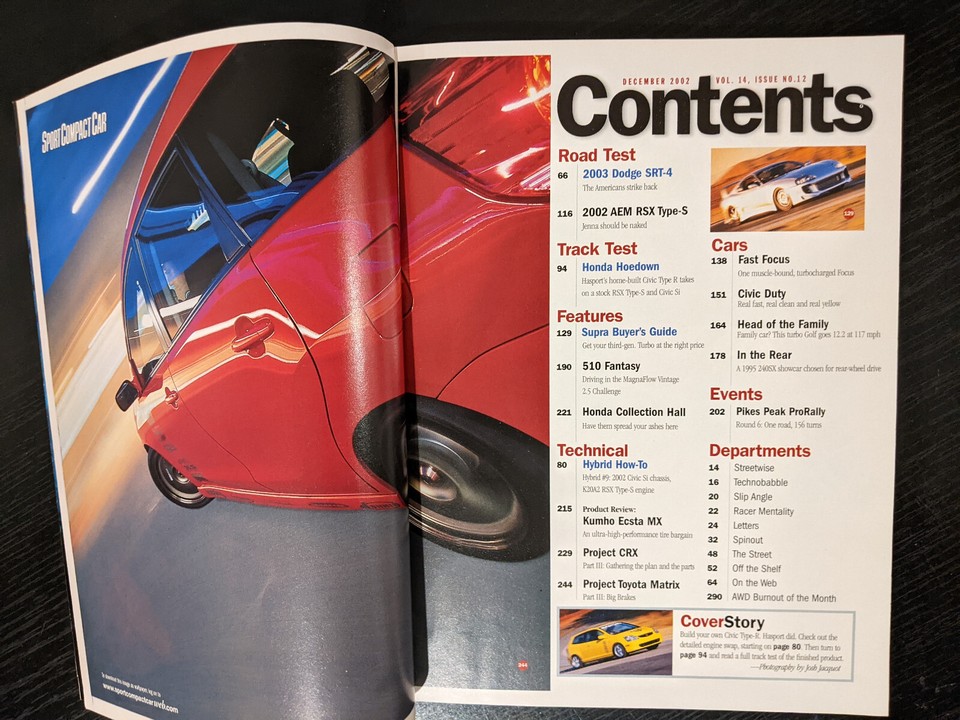 Sport Compact Car Magazine Import Performance Car Tuner Supra Si ...