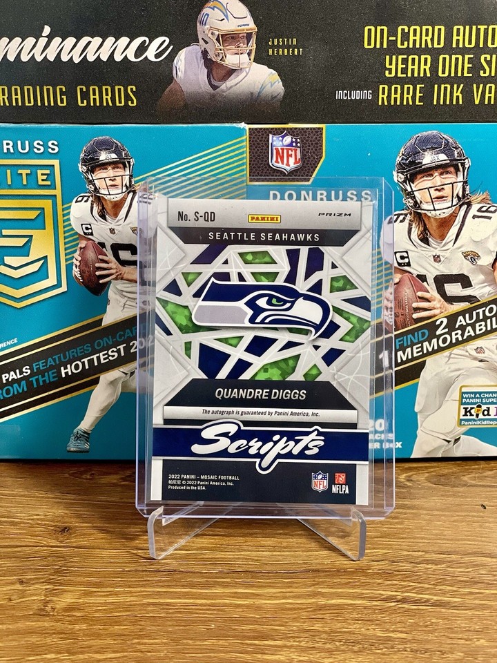 Quandre Diggs 2022 Mosaic Scripts Autograph #S-QD Seahawks | eBay