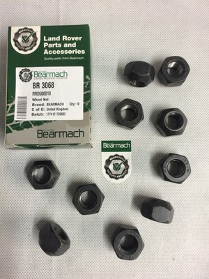 Bearmach - Land Rover Series 3 steel wheel nuts x 10 RRD500010 / BR3068 ...