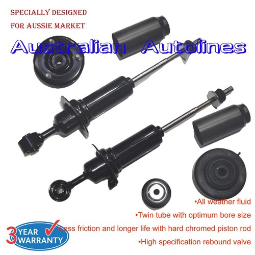 2 Front HD Shock Absorbers Struts for Nissan Navara D40 05-15 lifted ...