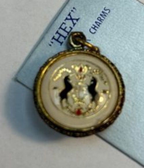 Vintage Sterling DUTCH HEX charm DOUBLE SIDED BUBBLE UNICORN coat of ...