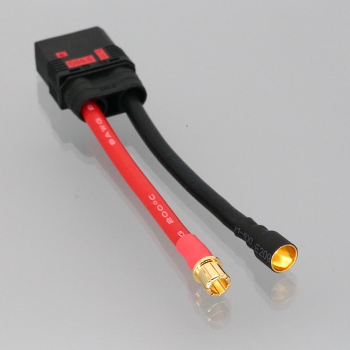 Anti-Spark QS8 Female to ESC Bullet HXT 8mm Male+/Female- 8AWG 10cm ...