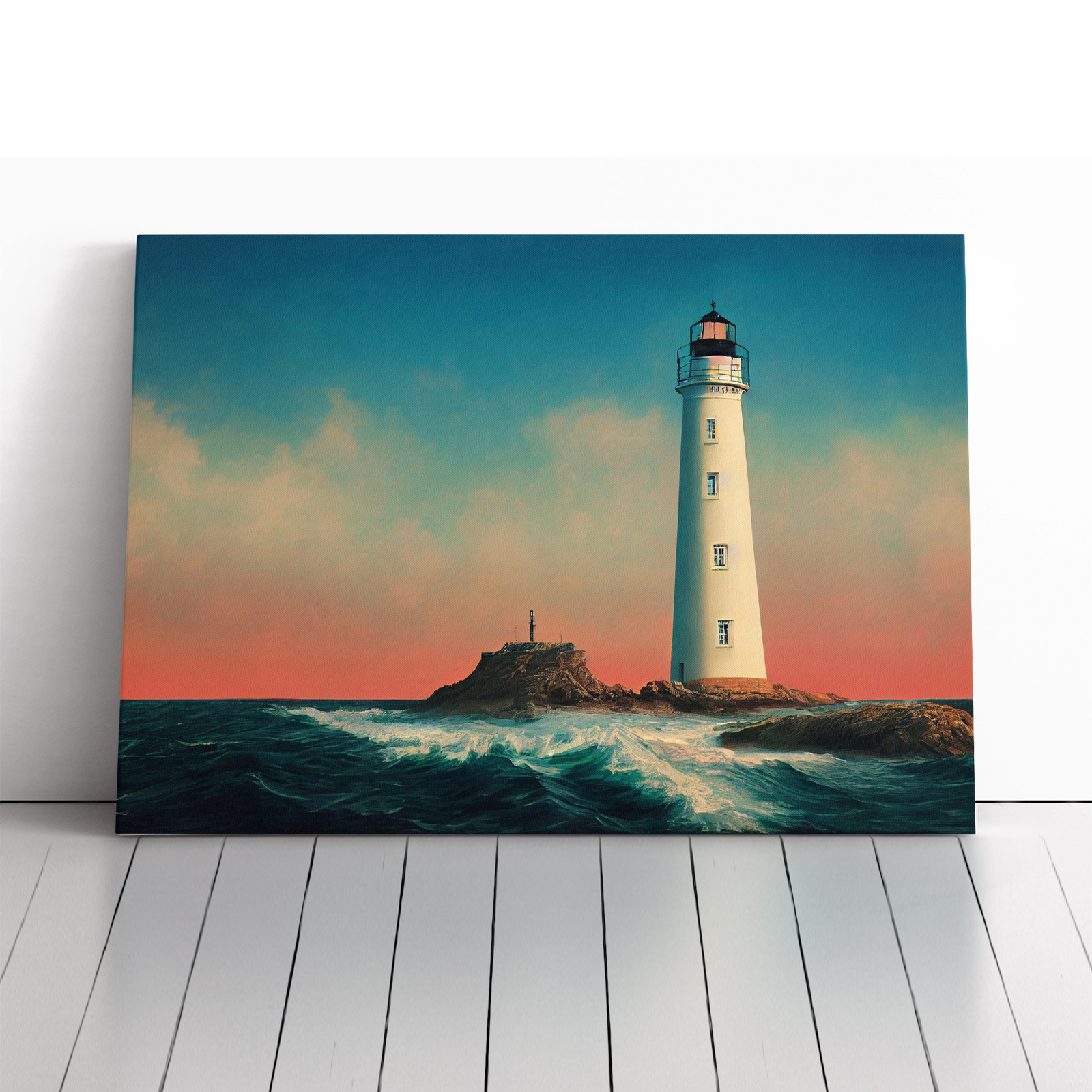 Charismatic Lighthouse Canvas Wall Art Print Framed Picture Decor ...