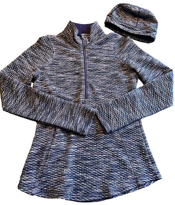 Road Runner Sports Purple Long Sleeve Running Top Pullover Beanie Hat ...
