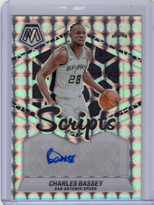 2023-24 Panini Mosaic CHARLES BASSEY Scripts SILVER PRIZM Autograph ...