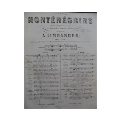 LIMNANDER Armand Les Montenegrins No 4 Chant Piano XIXe | eBay