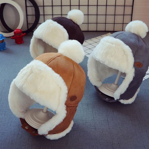Children Dome Lei Feng Cap Ear Protect Cap Plush Velvet Hat With ...