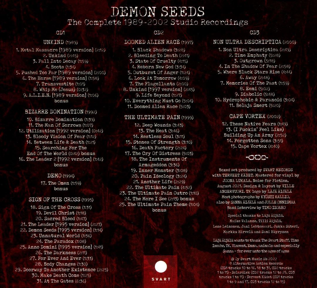 TERVEET KÄDET DEMON SEEDS - THE COMPLETE 198 NEW CD 6430077096189| eBay