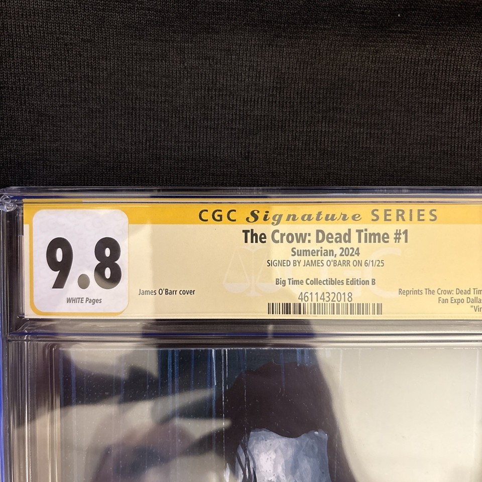 The Crow: Dead Time 1 Fan Expo Dallas Signed James O’Barr LTD 300 CGC 9 ...