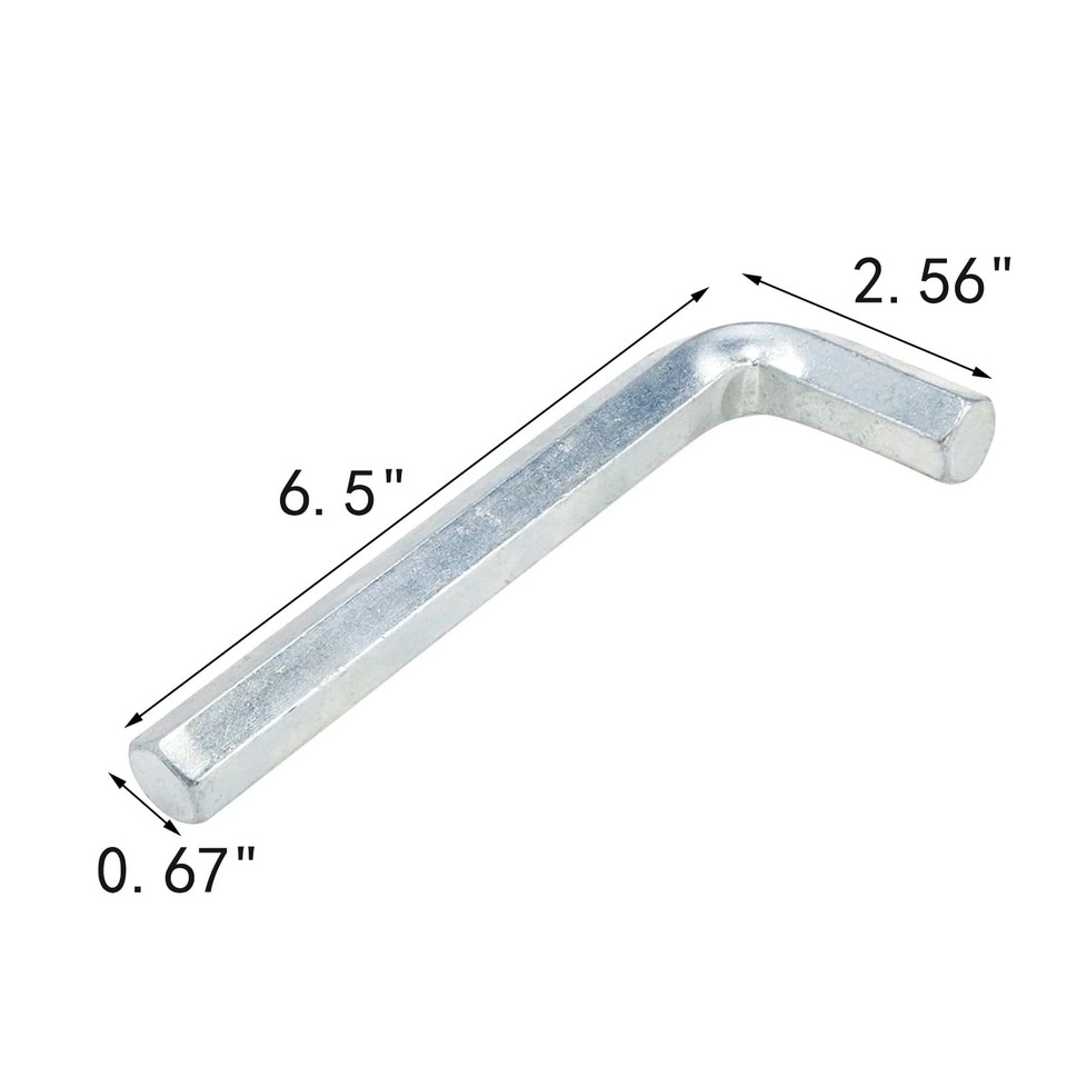 17mm Metric Hex Key Wrench Silver L-shape Flat Head Hexagonal Wrench ...