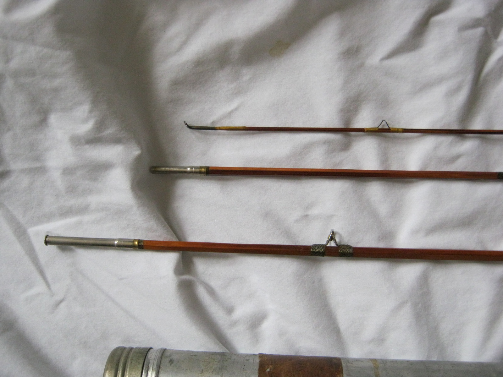 Vintage Union Hardware Fly Fishing wood Pole & Heddon metal tube | eBay