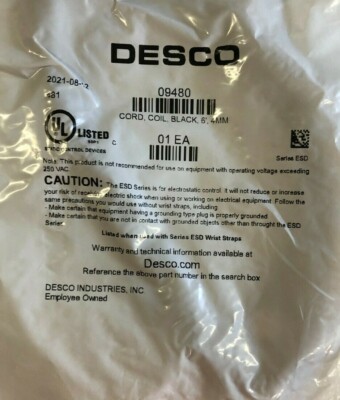 DESCO - 09480 - 6' Conductor COIL CORD 4mm Snap - NEW | eBay