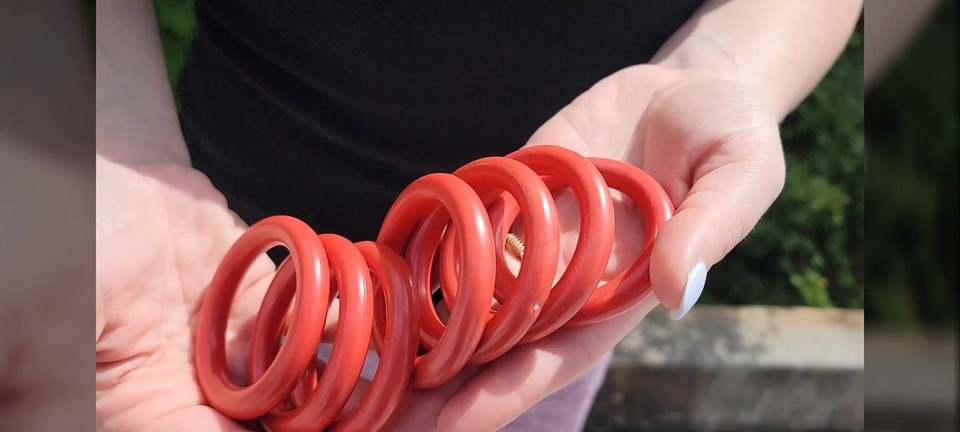 Red Carnival Rings (24 Pieces) 2.5". Carnival Ring Toss Game. Plastic ...
